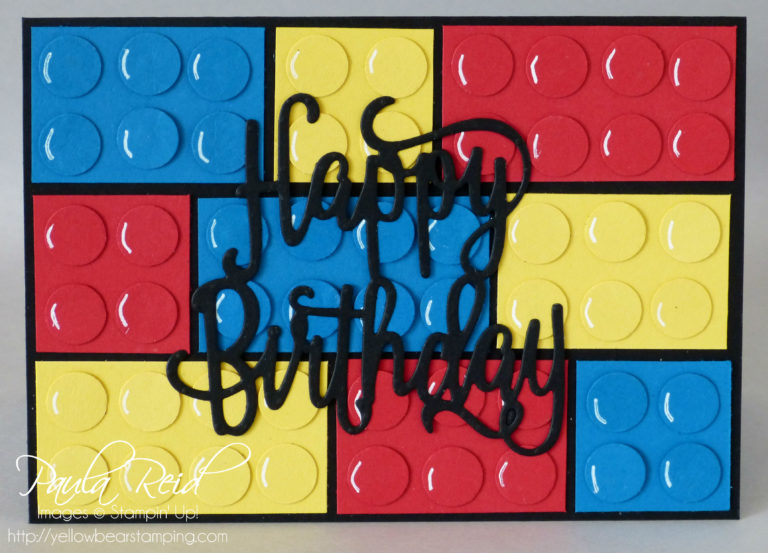 Happy Birthday Lego Card | Yellow Bear Stamping