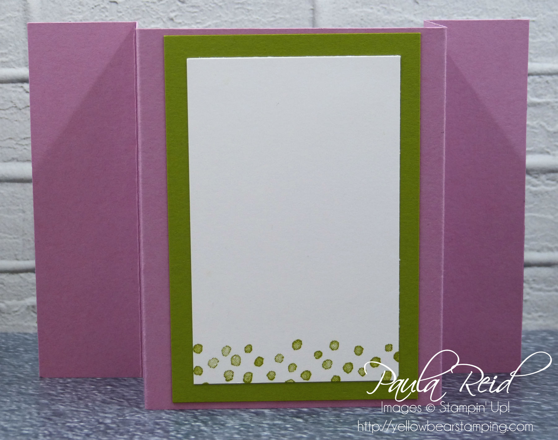 Petal Garden Fancy Folds – Bridge Card | Yellow Bear Stamping
