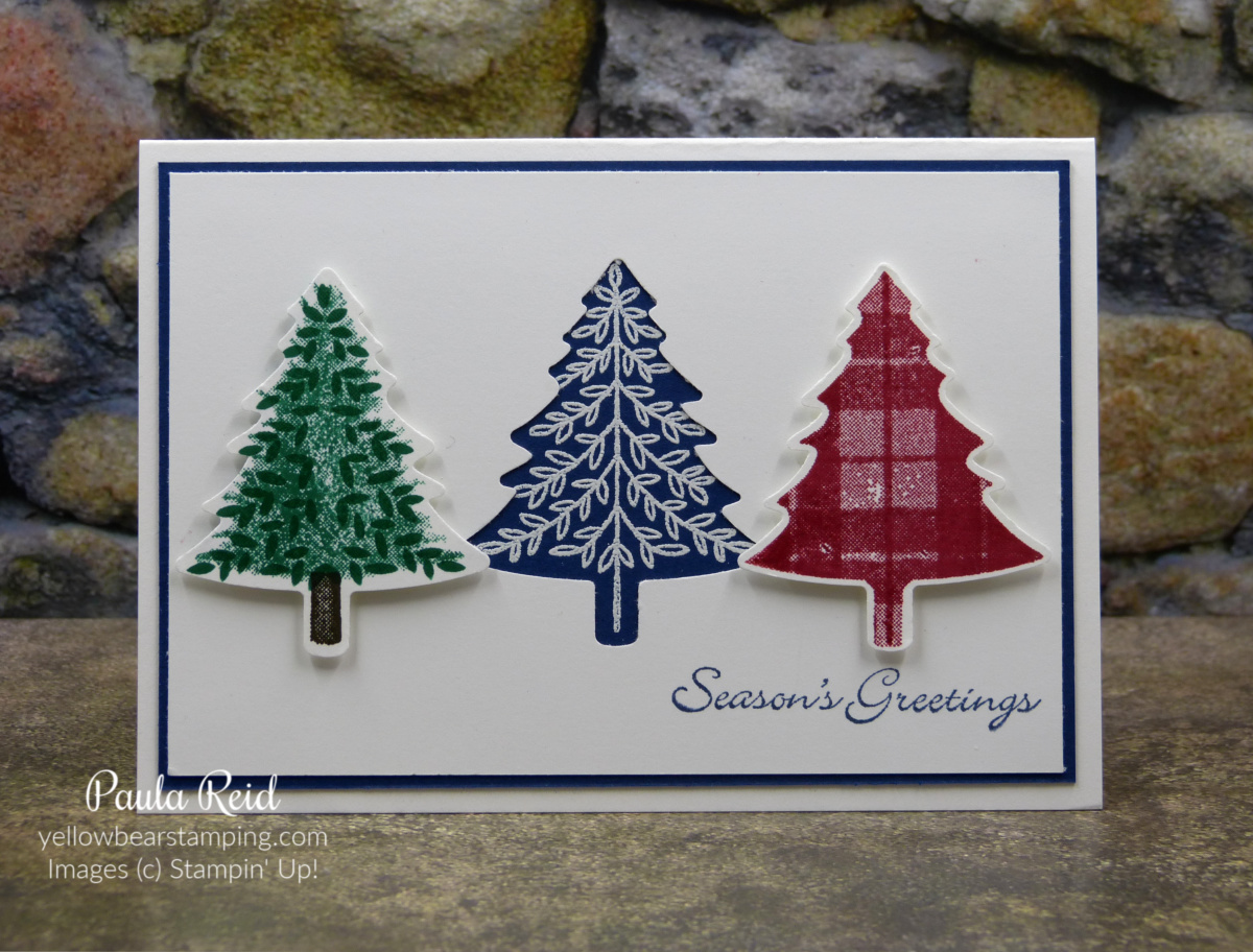 Perfectly Plaid Notecards | Yellow Bear Stamping