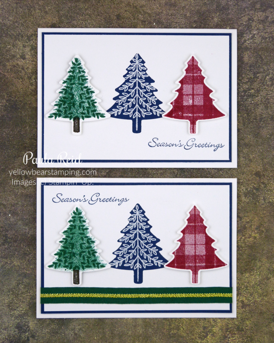 Perfectly Plaid Notecards | Yellow Bear Stamping