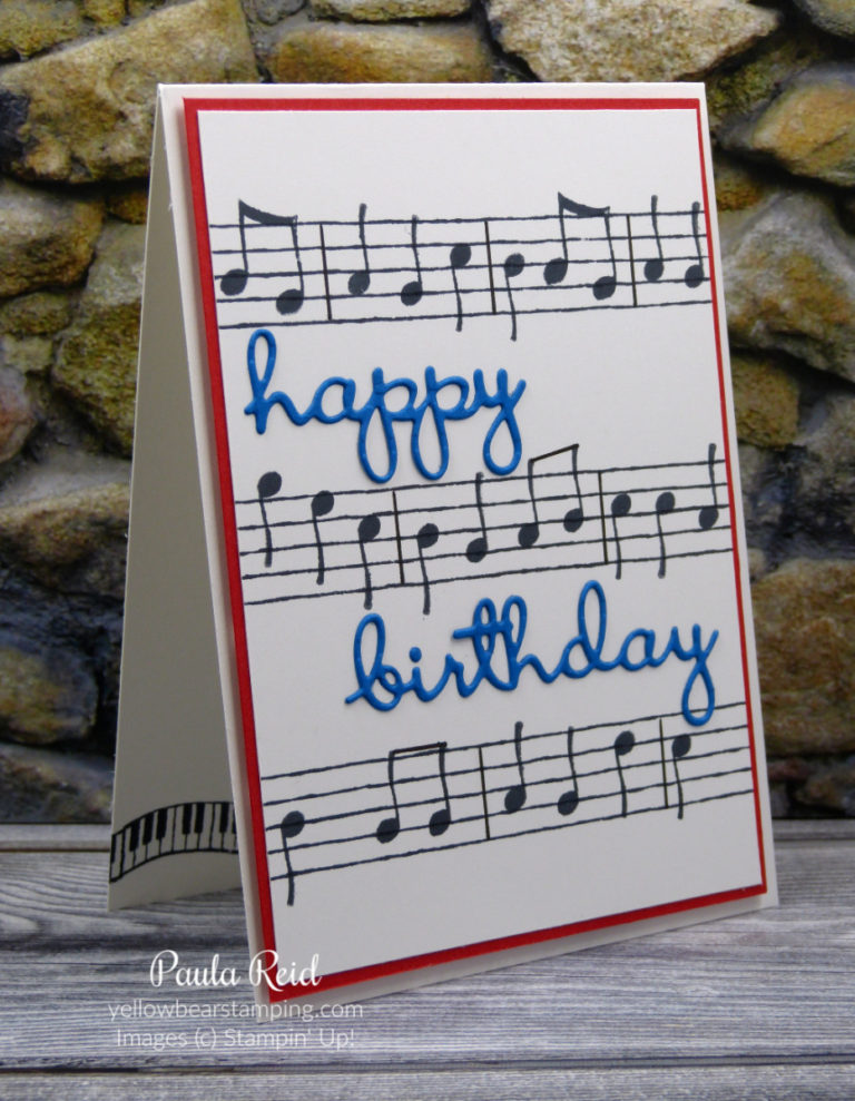 Music from the Heart – Happy Birthday (with music) | Yellow Bear Stamping