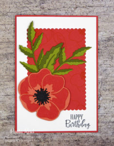 Poppy Moments Die Cut Card | Yellow Bear Stamping