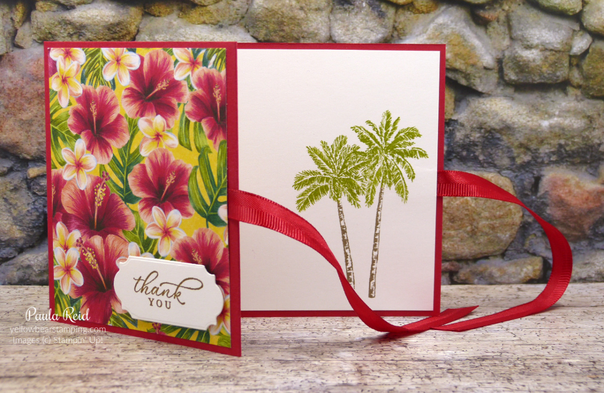 Tropical Oasis Gift Card Holder | Yellow Bear Stamping