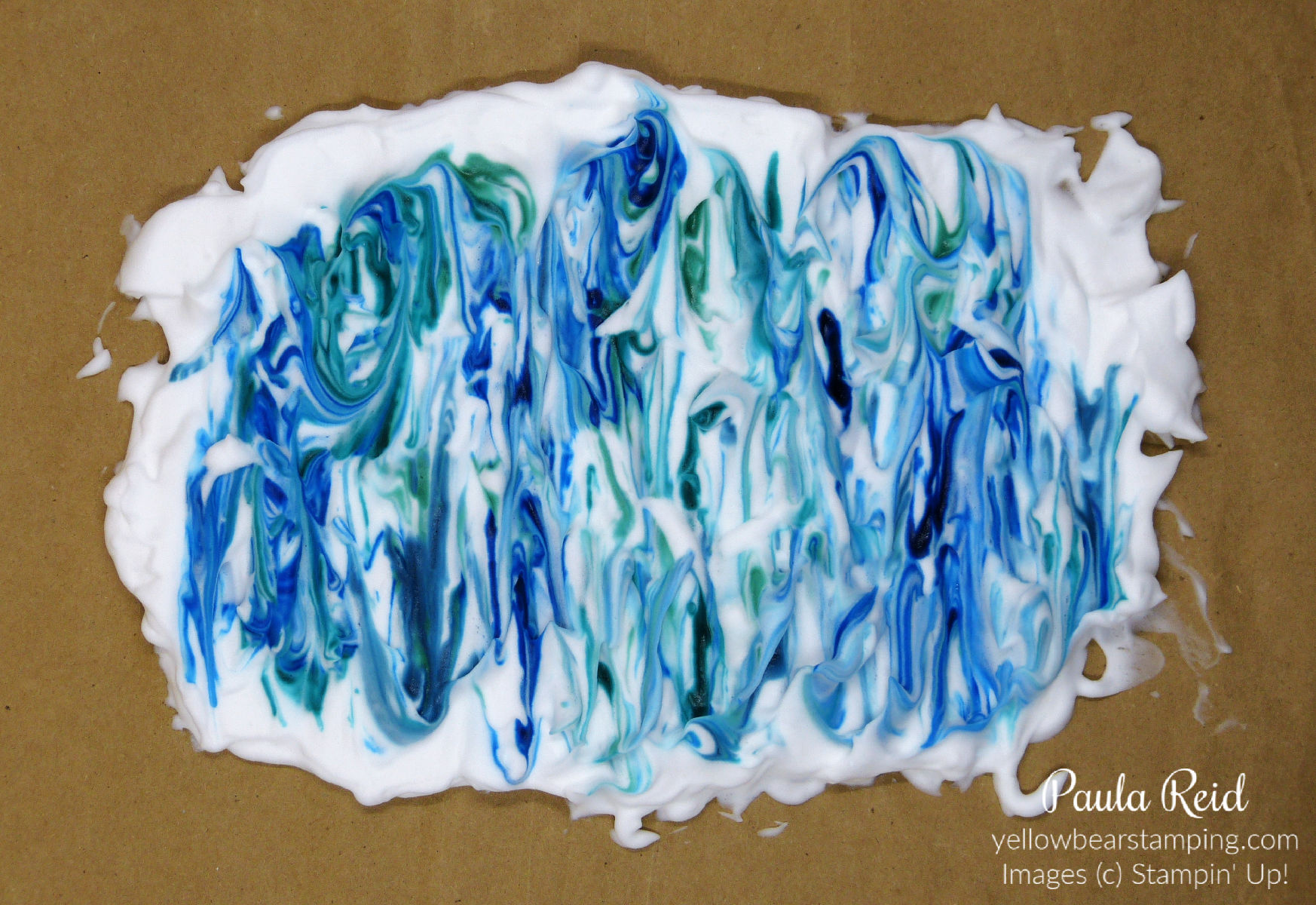 Technique Tuesday – Shaving Foam Technique | Yellow Bear Stamping