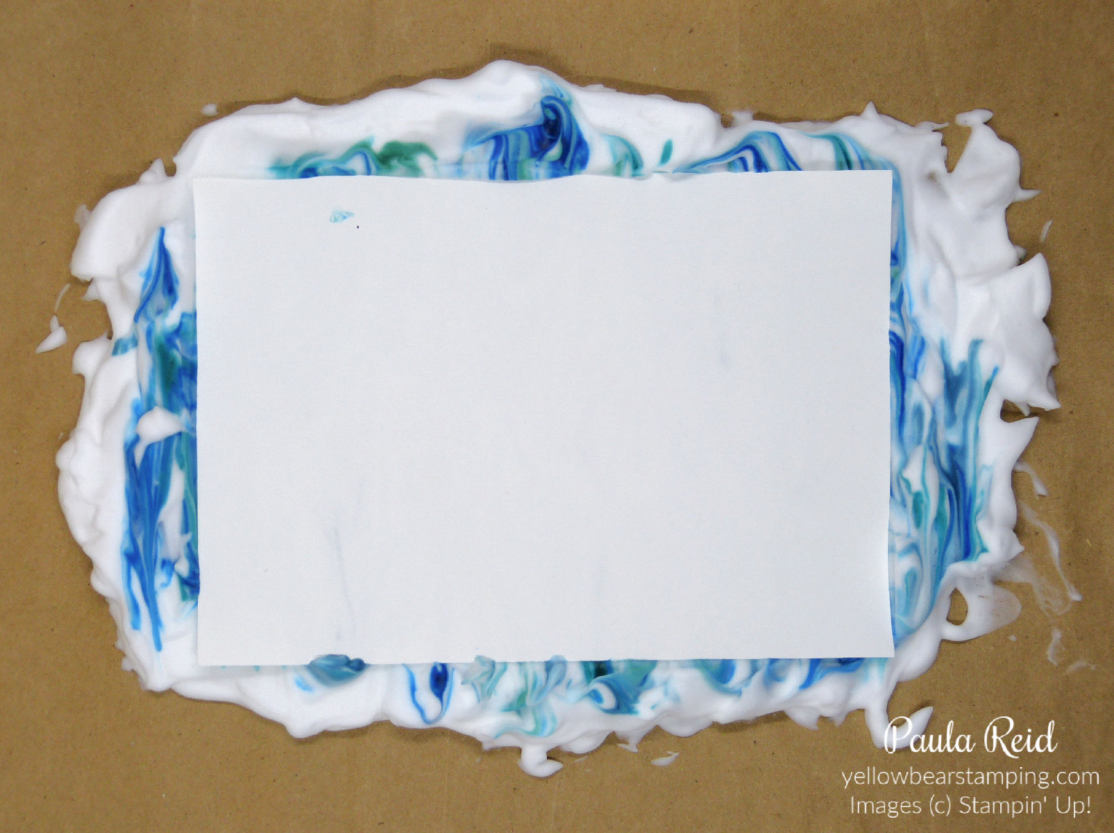 Technique Tuesday – Shaving Foam Technique | Yellow Bear Stamping