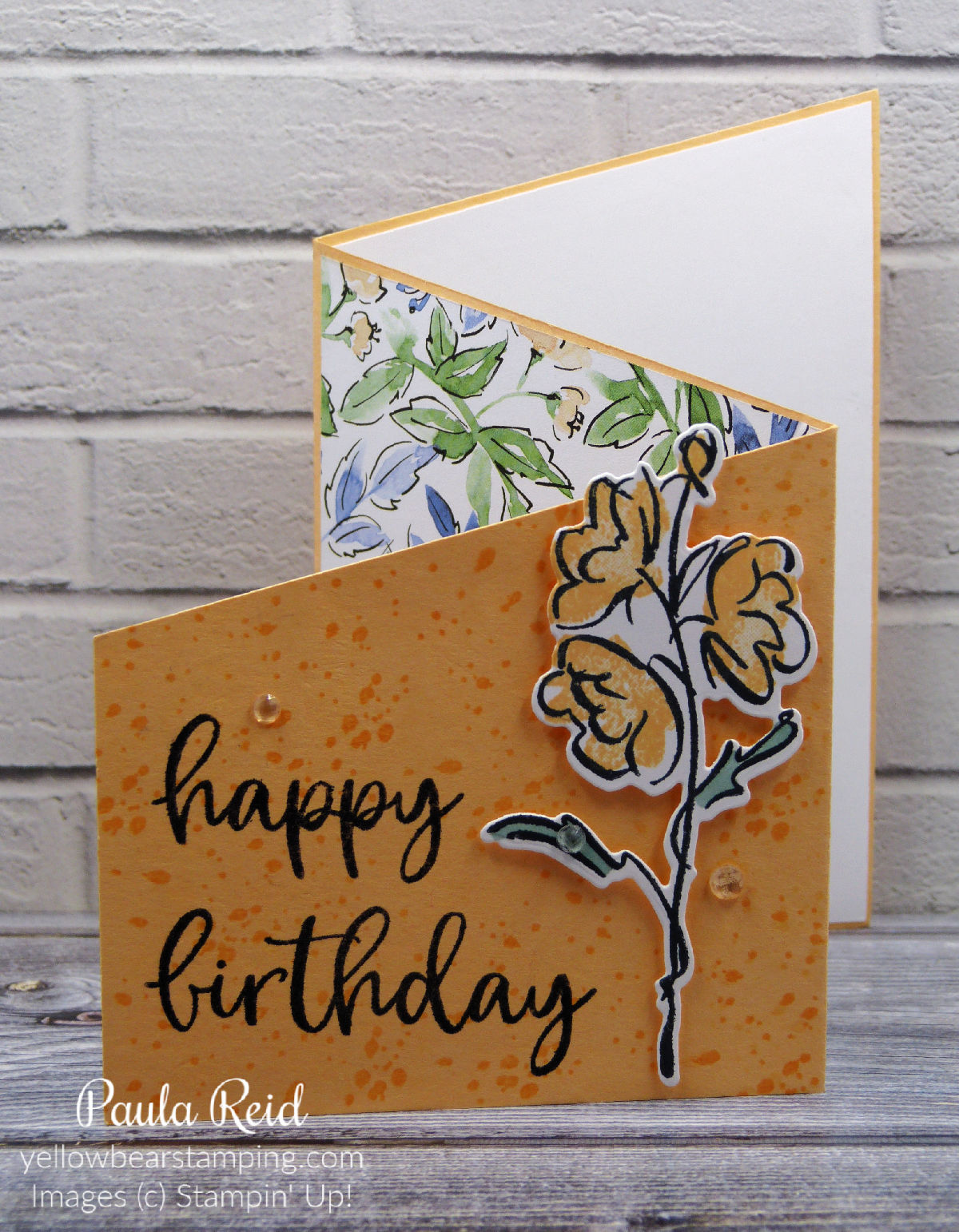 Friday Fun Fold – Angled Z Fold | Yellow Bear Stamping