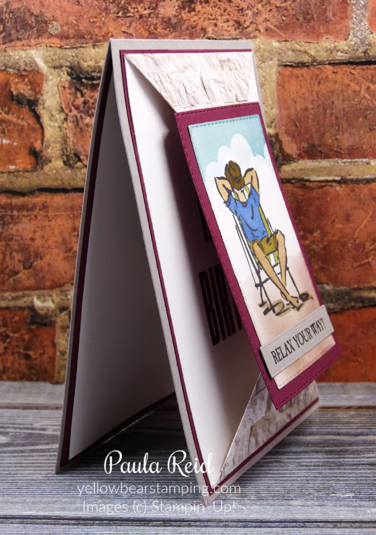 Double Point Card – In Good Taste-A Good Man – Side | Yellow Bear Stamping