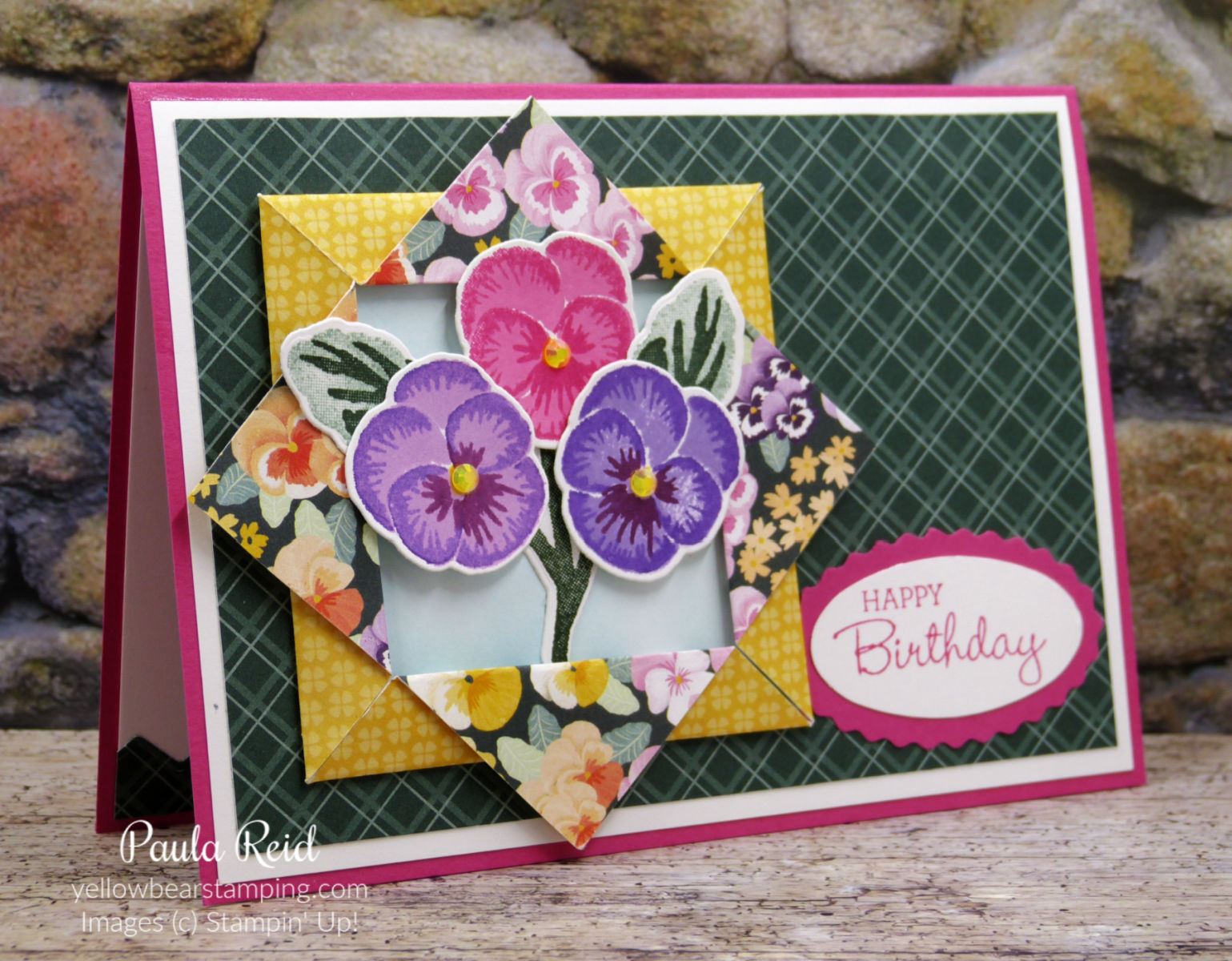 Friday Fun Fold – Folded Paper Frame | Yellow Bear Stamping