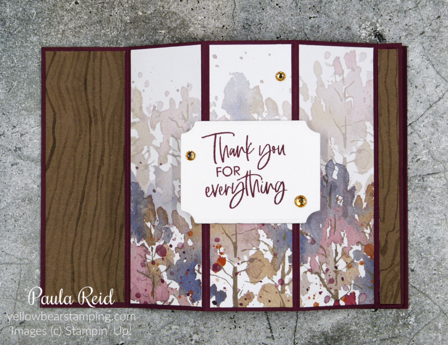 Beauty of the Earth – Bay Window Card – Flat | Yellow Bear Stamping